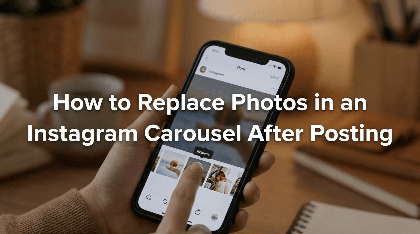 How to Replace Photos in Instagram Carousel After Posting - Build My Plays